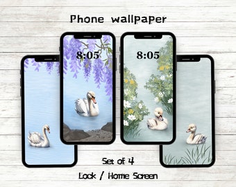 Handmade Summer Wallpaper Set Phone Lock Screen and Home Screen Digital ...