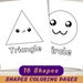 Cute Shapes Coloring Pages for Kids,printable Shape Worksheet for ...