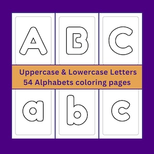 Alphabet Coloring Pages, ABC Coloring Book for Kids, Uppercase ...