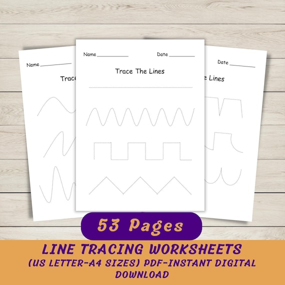 Tracing Lines Worksheets Pdf