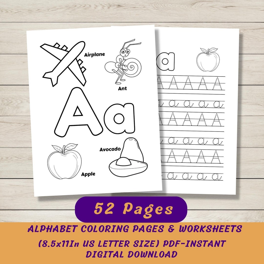 Alphabet Tracing Worksheets, Preschool ABC Handwriting Practice Sheets ...