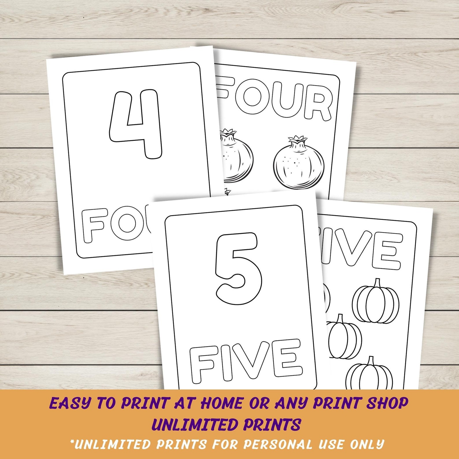 Numbers Coloring Pages for Preschool, Kindergarten and Homeschool ...
