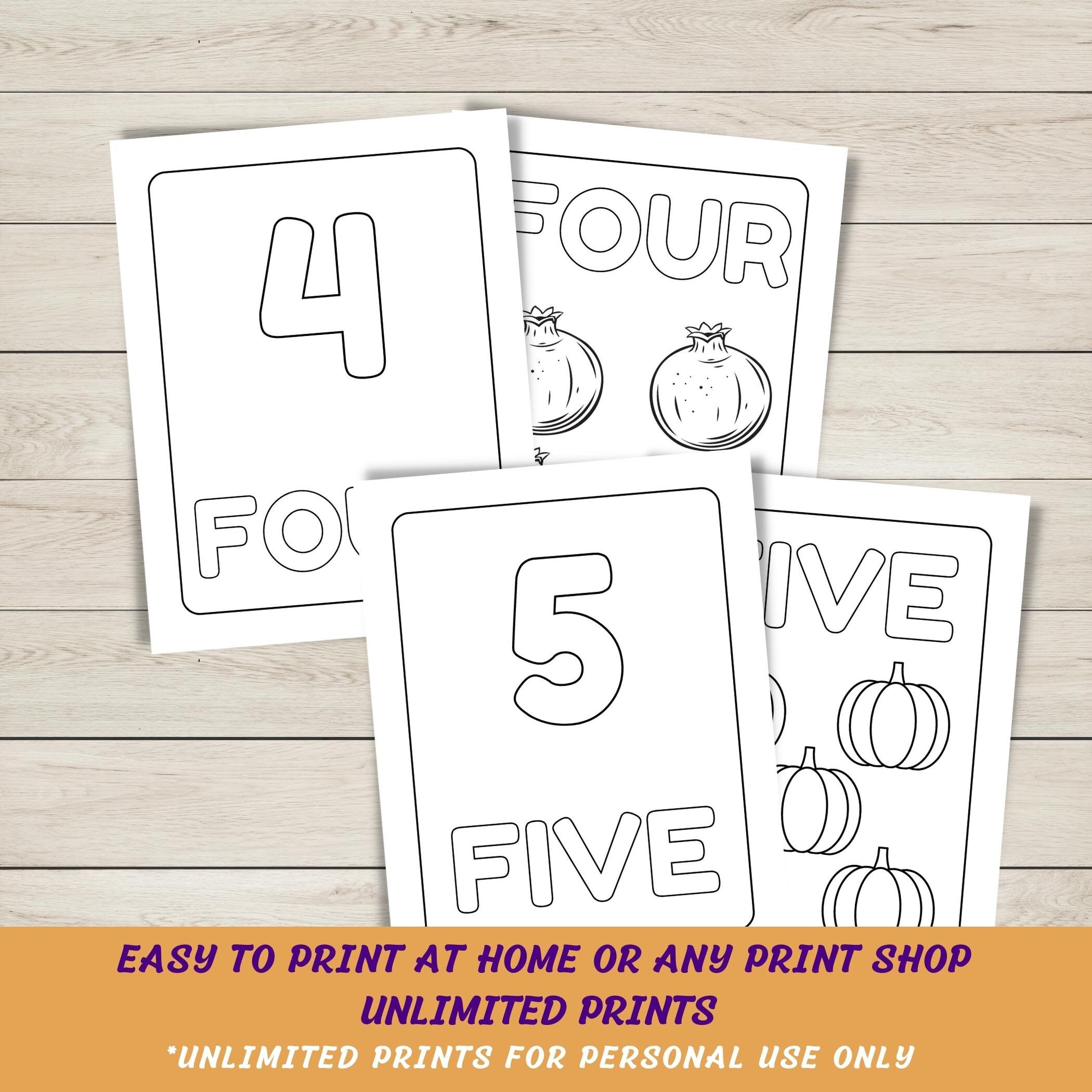 Numbers Coloring Pages for Preschool, Kindergarten and Homeschool ...