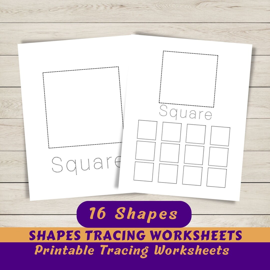 Shape Tracing Worksheets for Preschool & Kindergarten Activities,basic ...