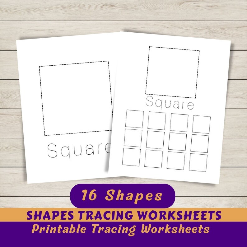 Shape Tracing Worksheets for Preschool & Kindergarten Activities,basic ...