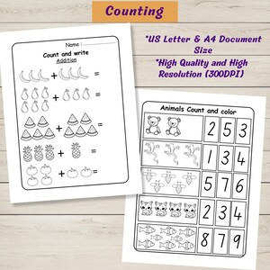 Preschool Numbers Learning Worksheets,tracing & Coloring Numbers ...