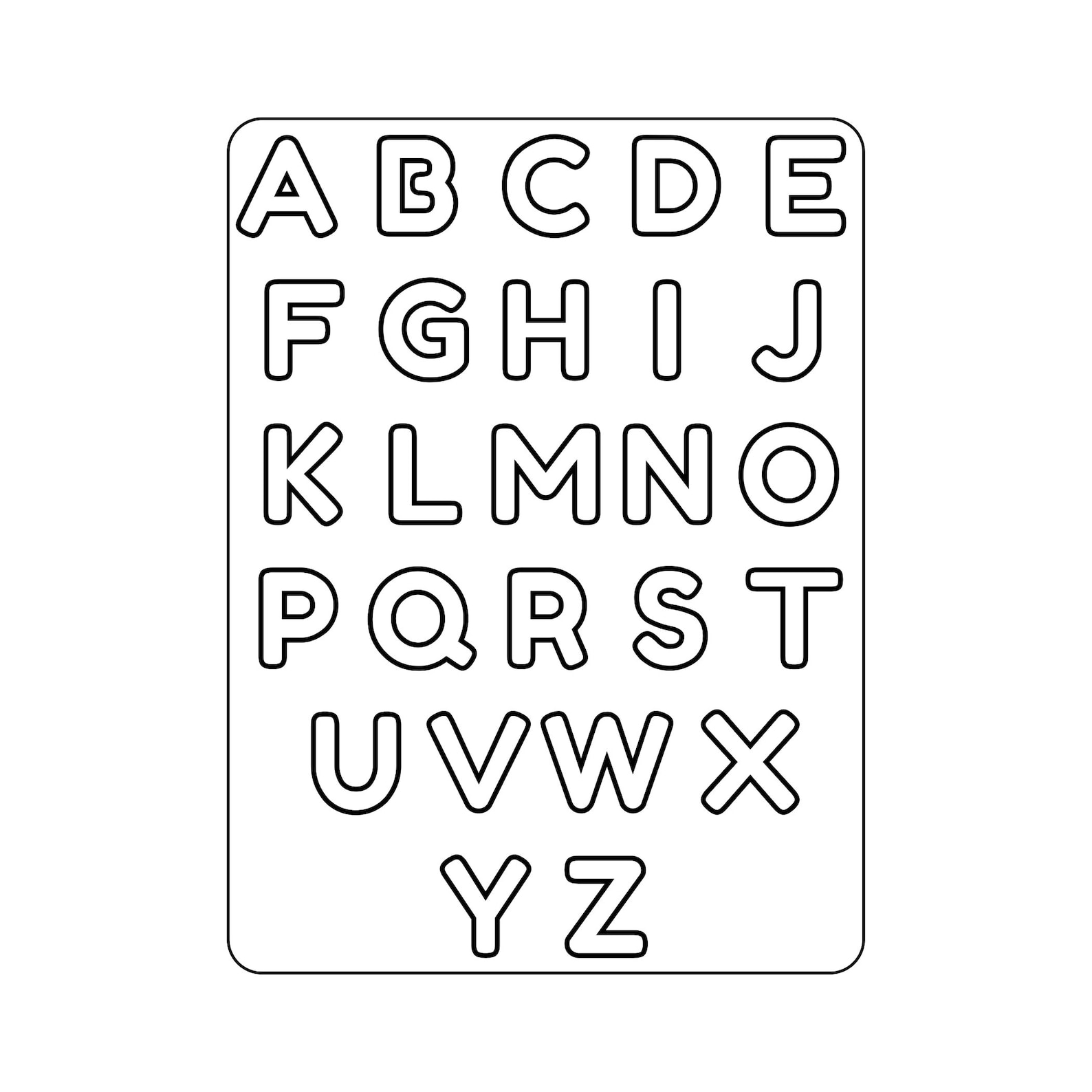 Alphabet Coloring Pages, ABC Coloring Book for Kids, Uppercase ...