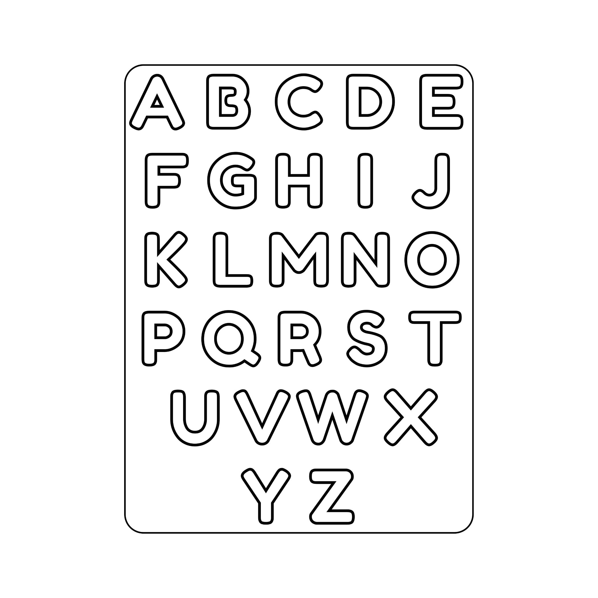 Alphabet Coloring Pages, ABC Coloring Book for Kids, Uppercase ...