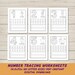 Number Tracing Worksheets for Preschool & Kindergarten Activities ...