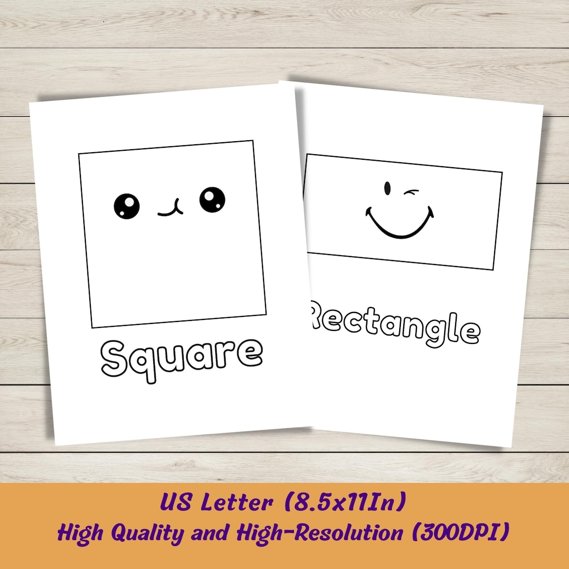 Cute Shapes Coloring Pages for Kids,printable Shape Worksheet for ...