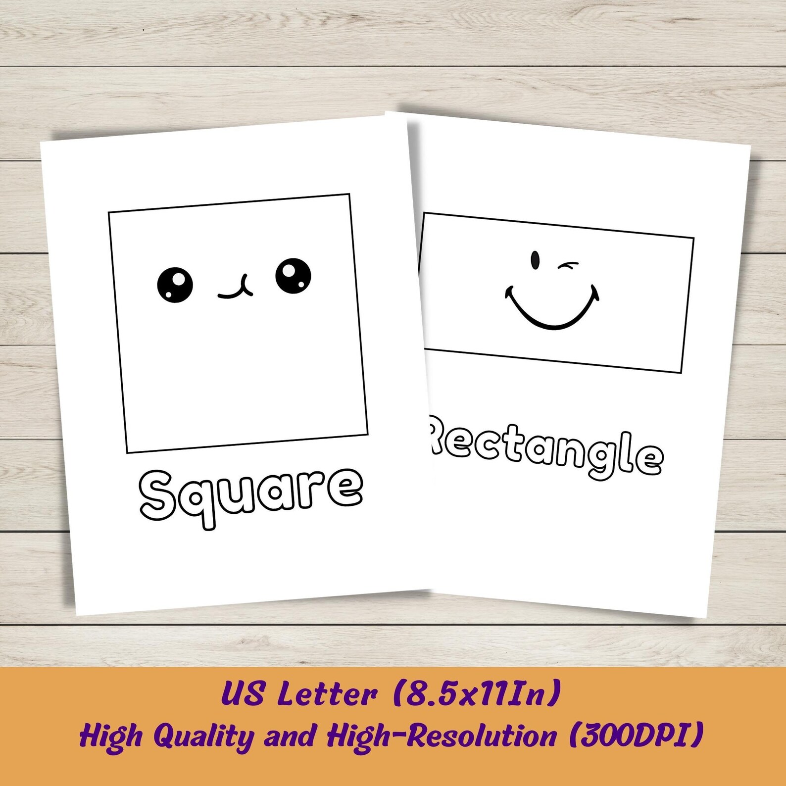 Cute Shapes Coloring Pages for Kids,printable Shape Worksheet for ...