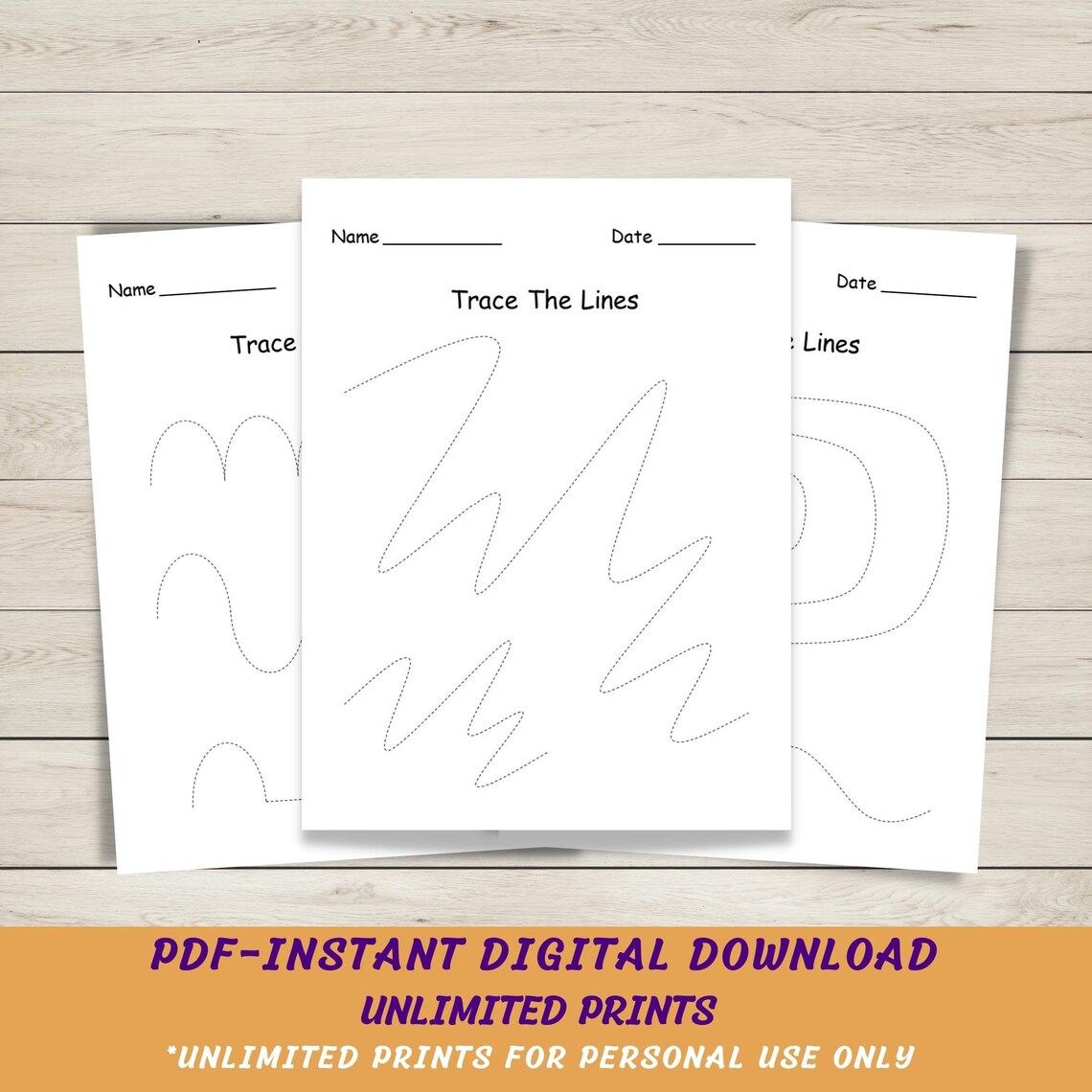 Line Tracing Worksheets,printable Preschool Lines Tracing Practice for ...