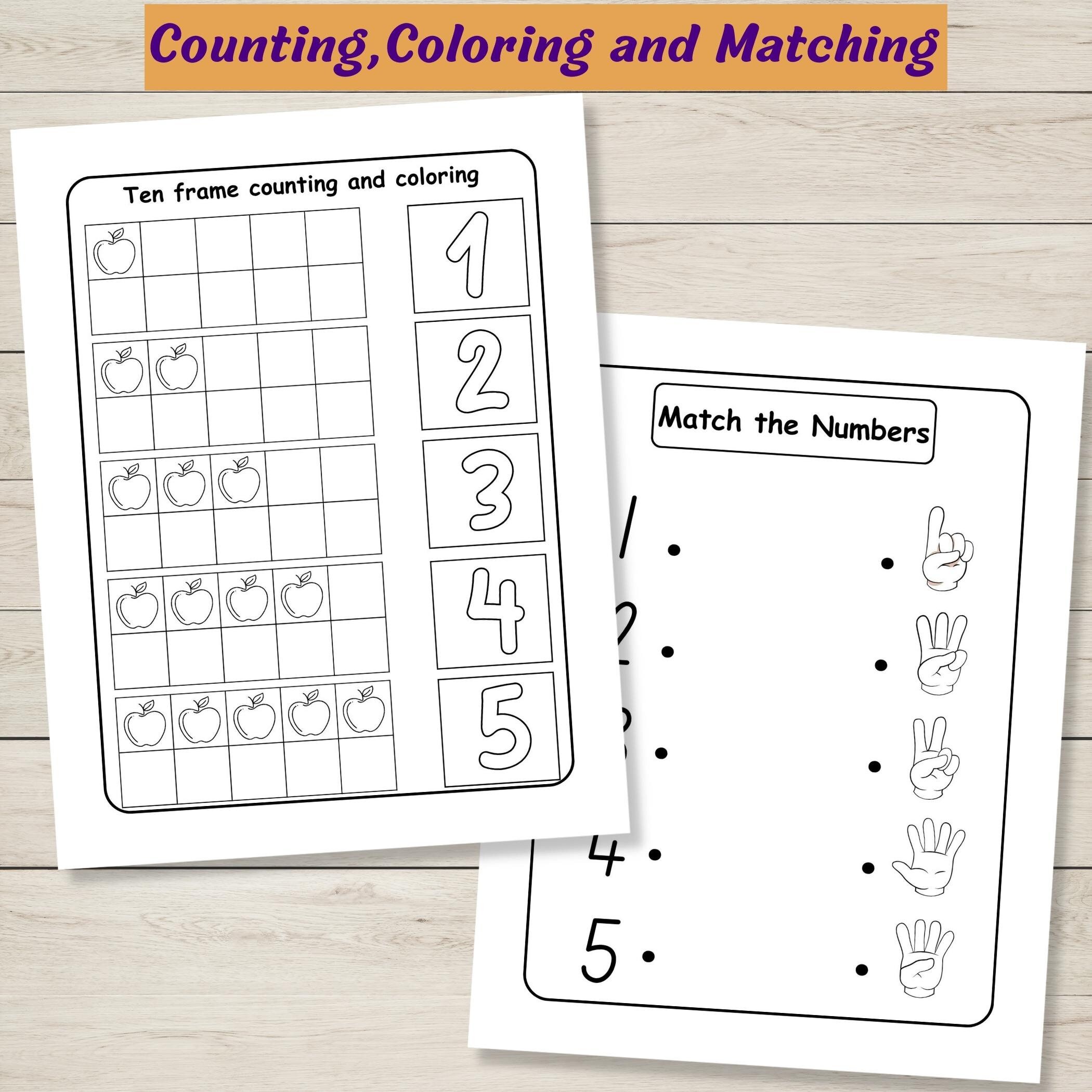 Preschool Numbers Learning Worksheets,tracing & Coloring Numbers ...