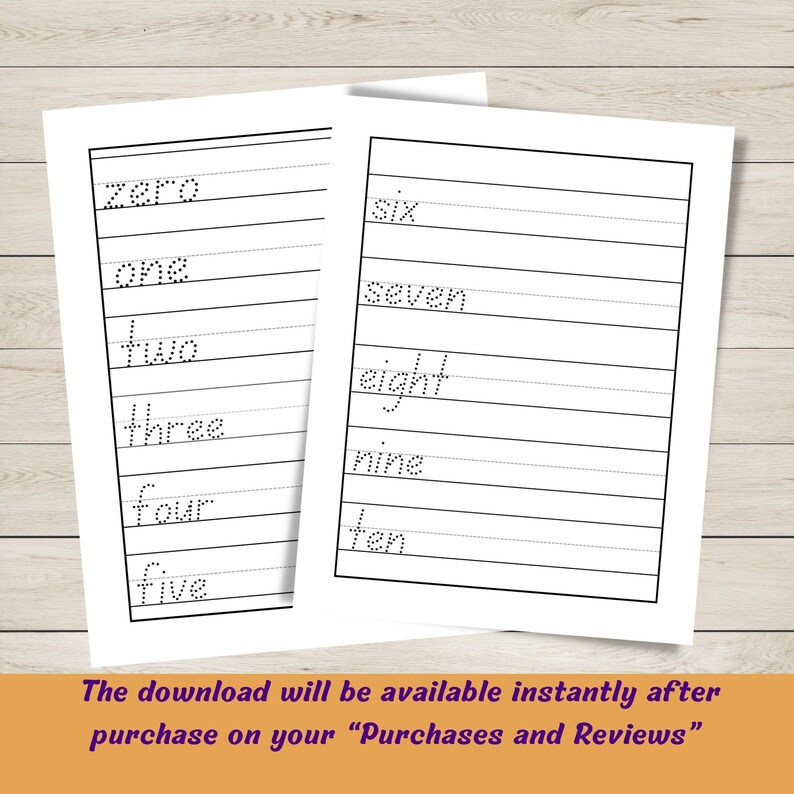 Number Words Tracing Worksheets for Kids,numbers in Letters Writing ...