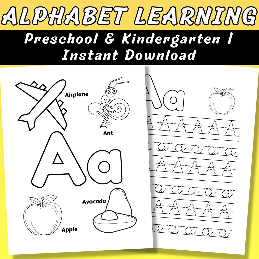 ABC Tracing Worksheets: Preschool & Kindergarten Handwriting Practice ...