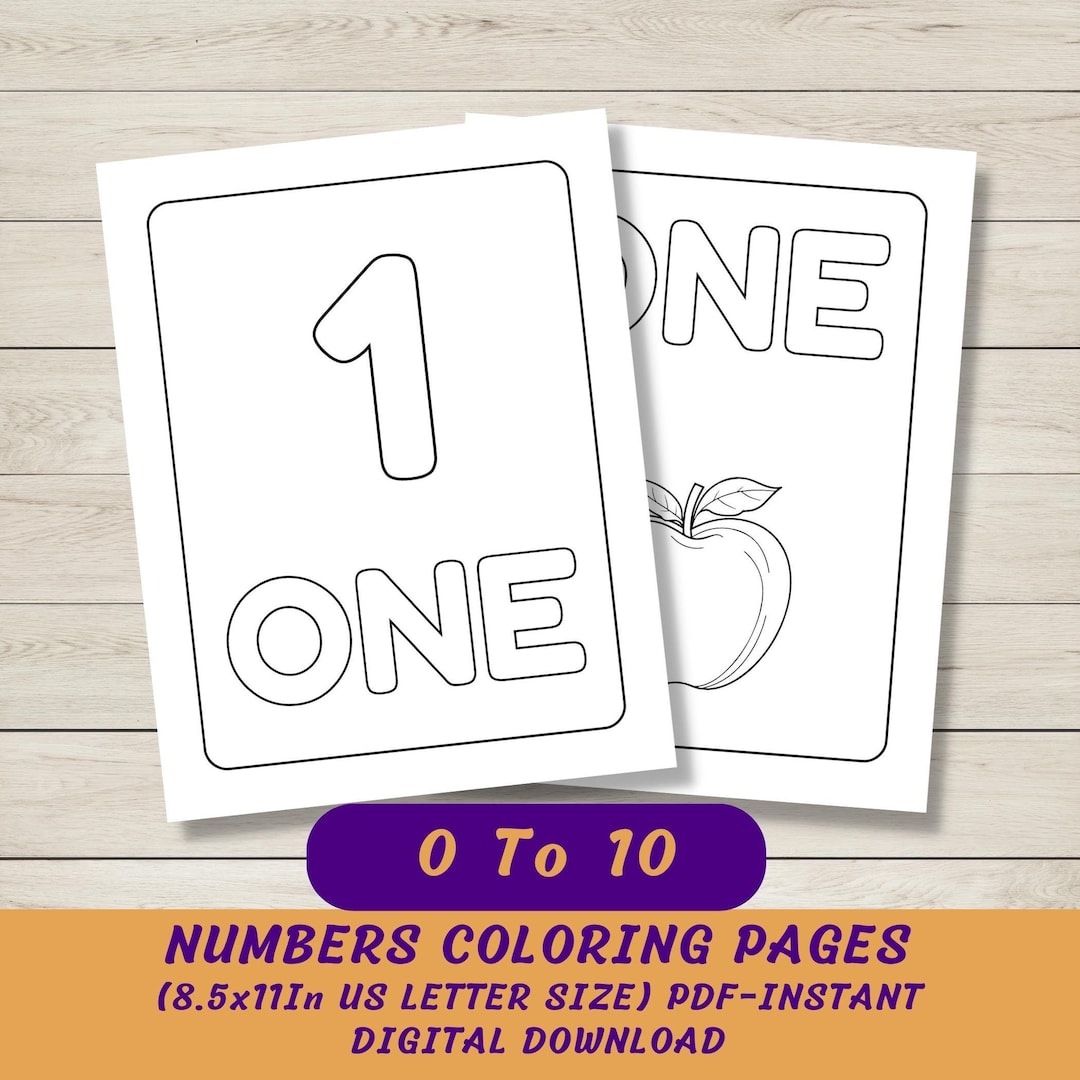 Numbers Coloring Pages for Preschool, Kindergarten and Homeschool ...