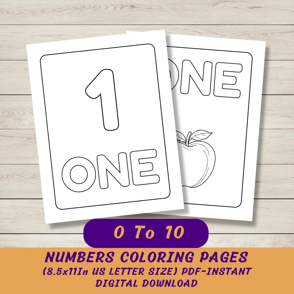 Numbers Coloring Pages for Preschool, Kindergarten and Homeschool ...