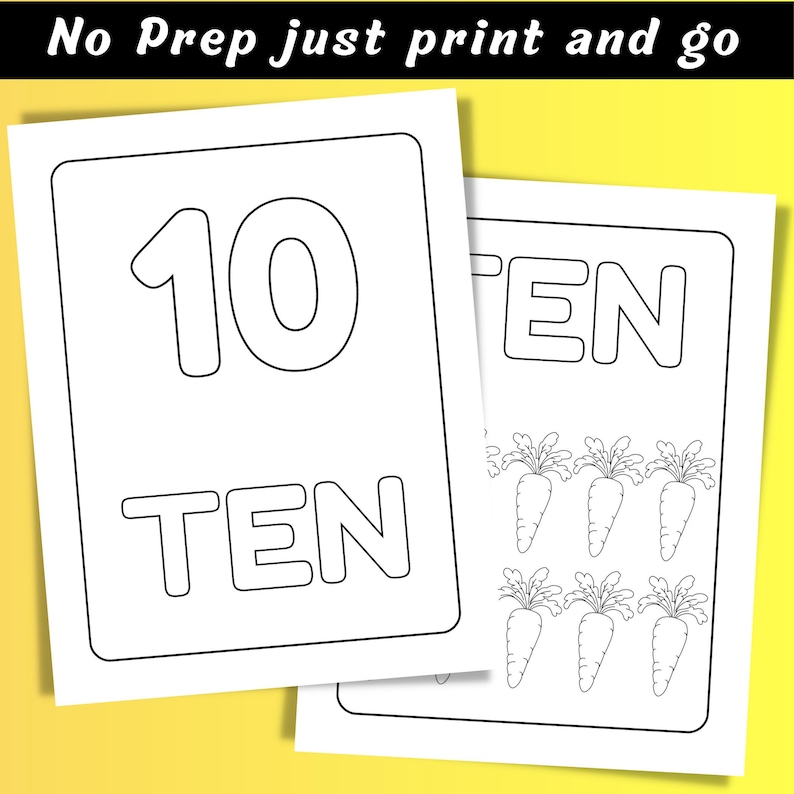 Numbers Coloring Pages: Preschool, Kindergarten, Homeschool (PDF ...