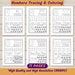 Preschool Numbers Tracing Worksheets,printable Kindergarten Number Word ...