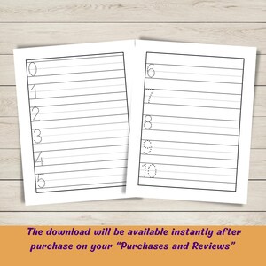 Number Tracing Worksheets for Preschool & Kindergarten Activities ...