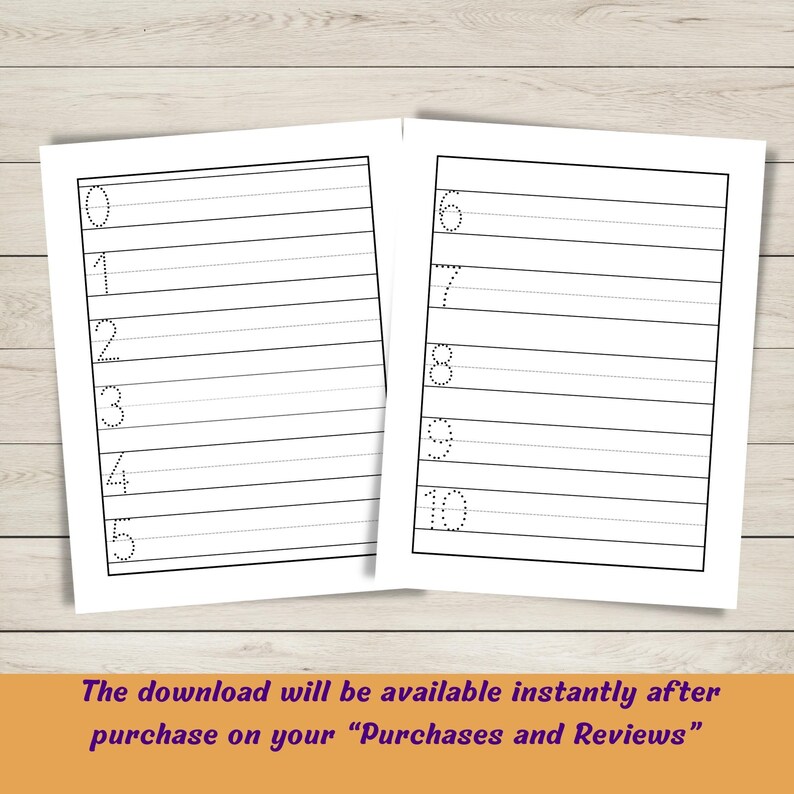 Number Tracing Worksheets for Preschool & Kindergarten Activities ...