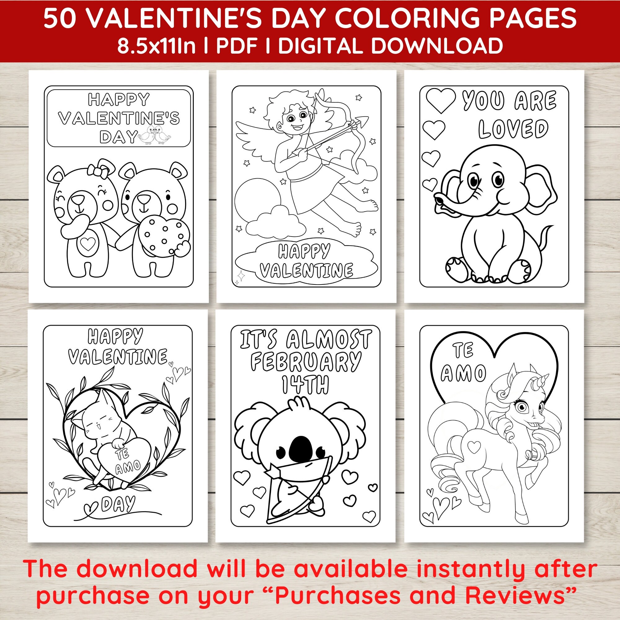 Valentine's Day Coloring Pages, Printable Valentines Coloring Sheets ...