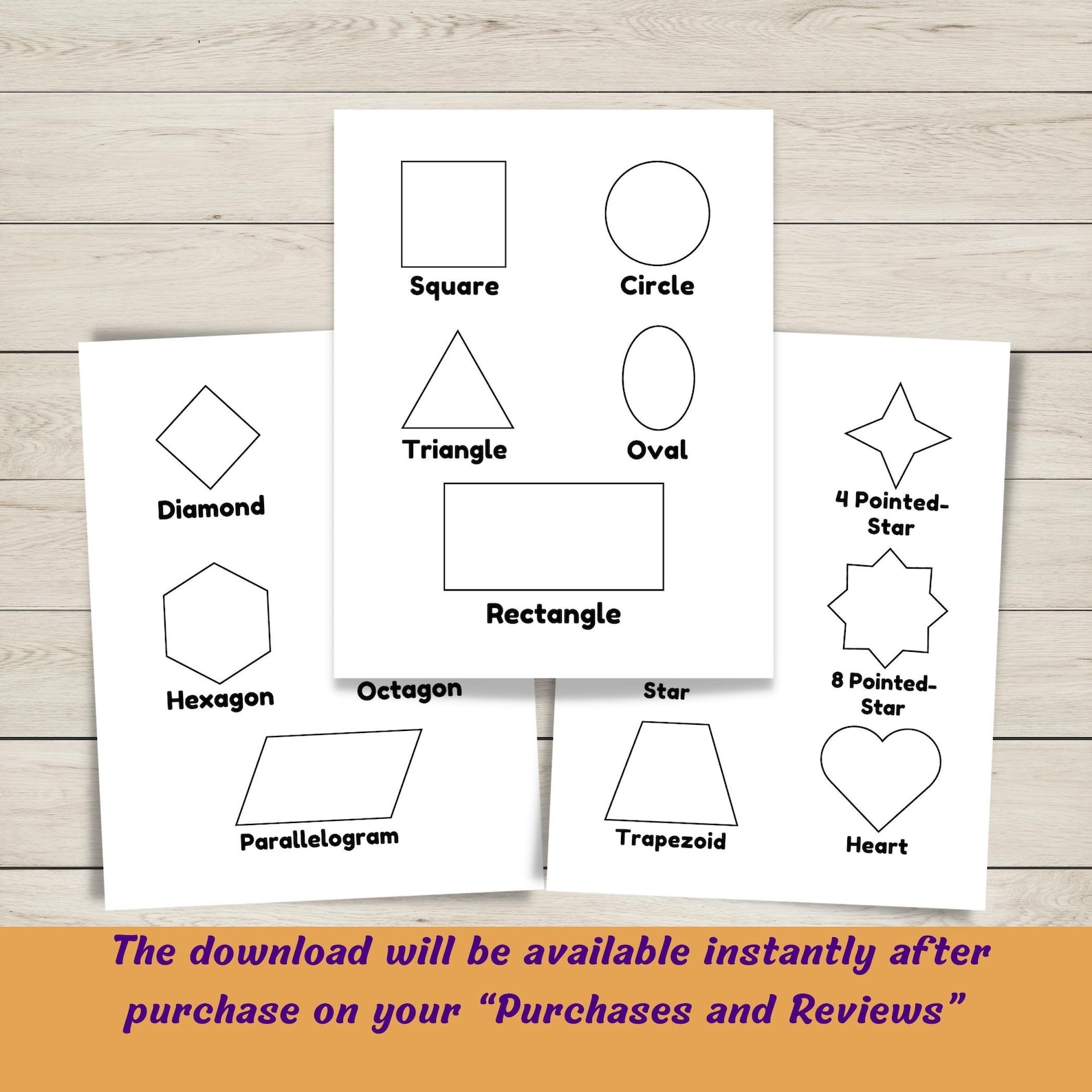 Cute Shapes Coloring Pages for Kids,printable Shape Worksheet for ...