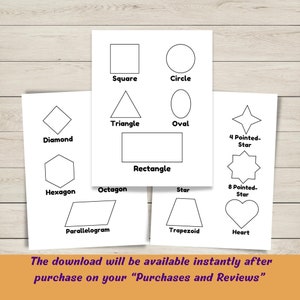 Cute Shapes Coloring Pages for Kids,printable Shape Worksheet for ...