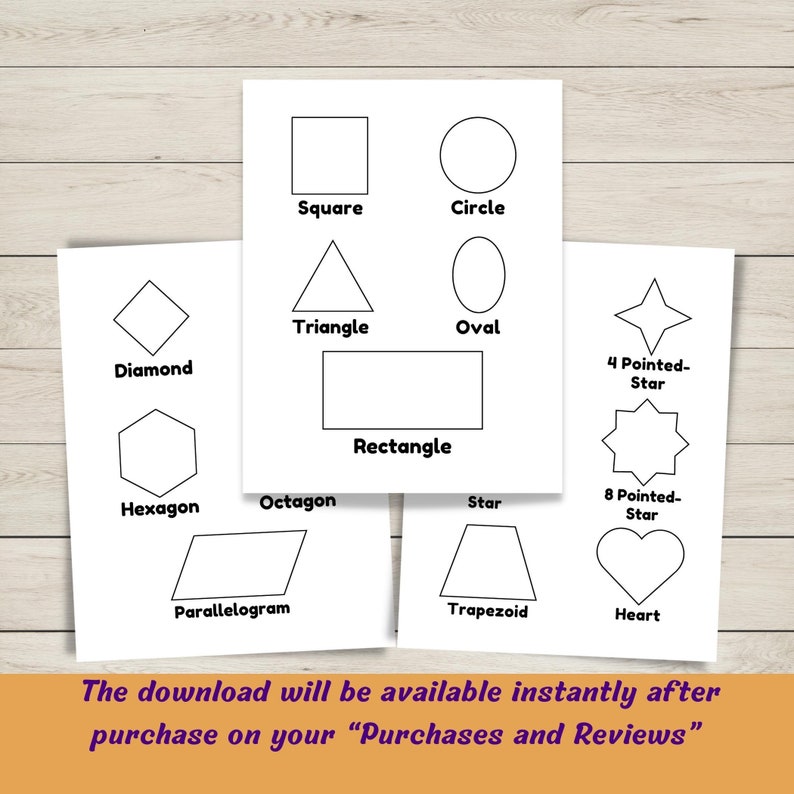 Cute Shapes Coloring Pages for Kids,printable Shape Worksheet for ...