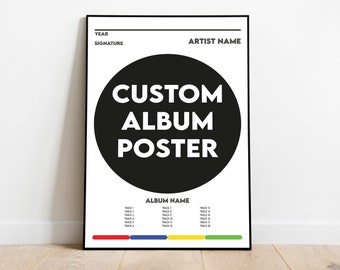 Custom Album Poster Music Posters Album Cover Print Choose Your ...
