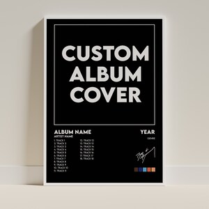 Custom Album Cover Print Poster Digital Download Digital Album Art High ...