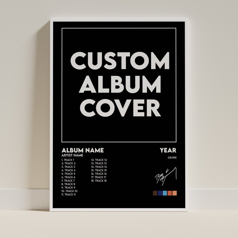 Custom Album Cover Print Poster Digital Download Digital Album Art High ...
