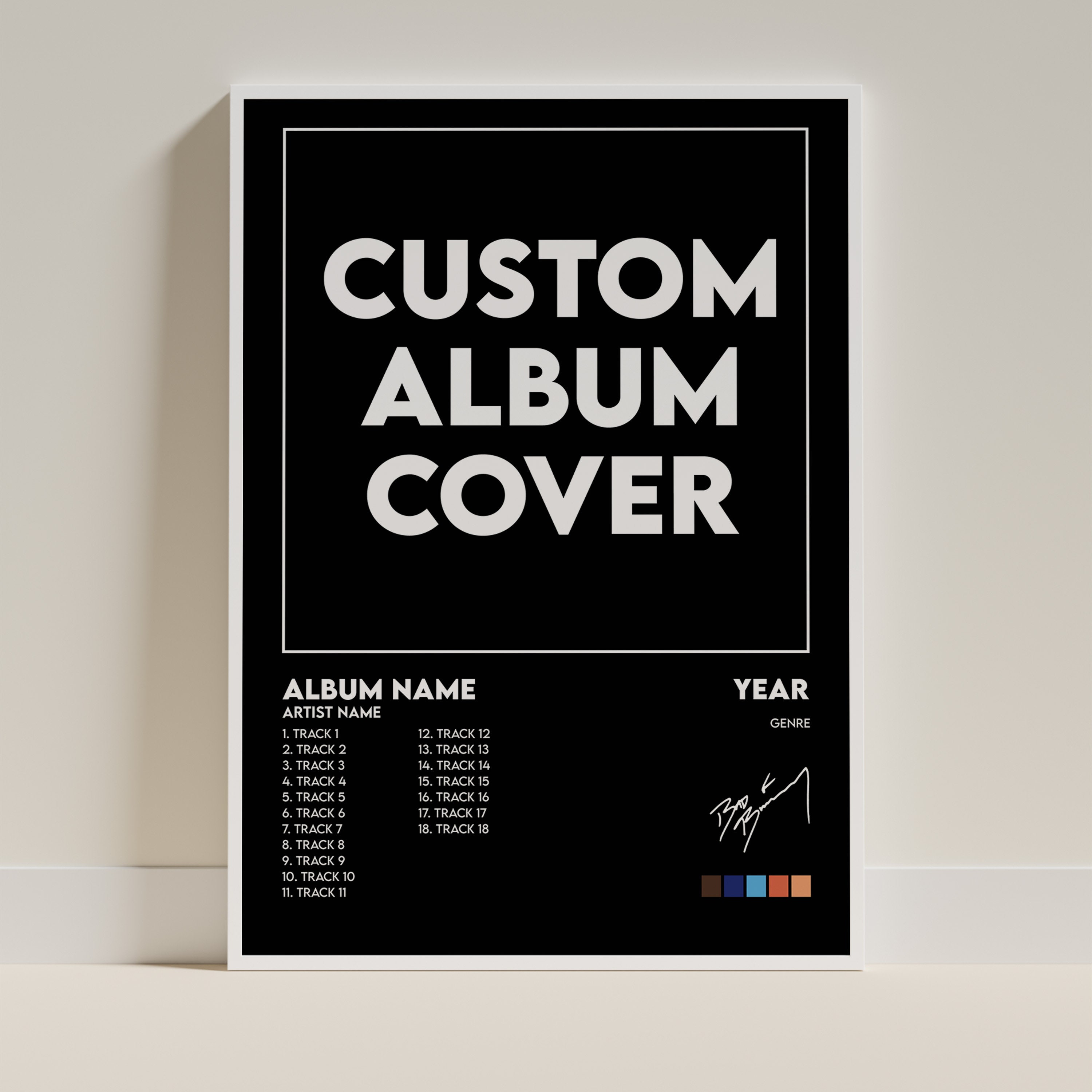 Custom Album Cover Print Poster Digital Download Digital Album Art High ...