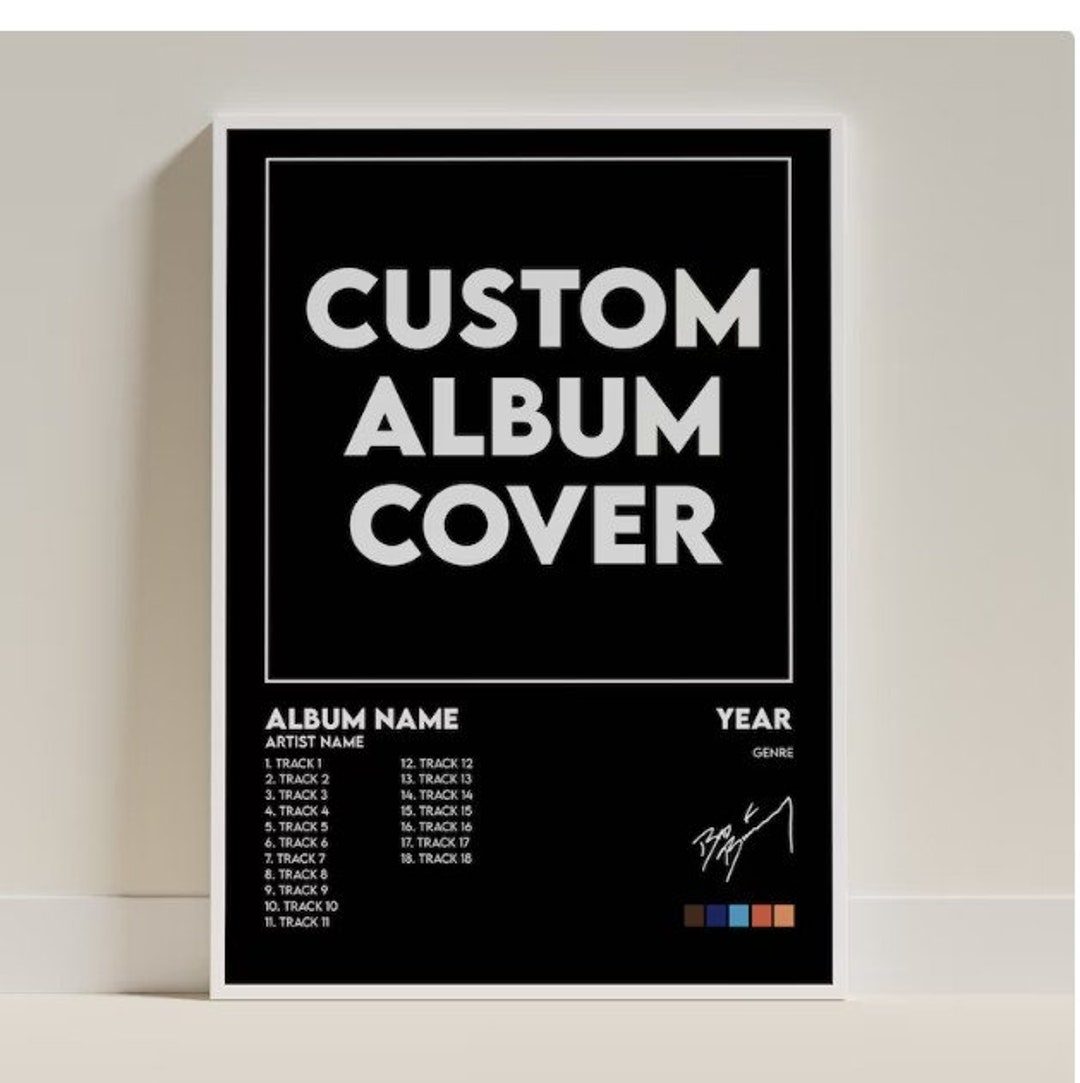 Custom Album Cover Print Poster Digital Download Digital Album Art High ...