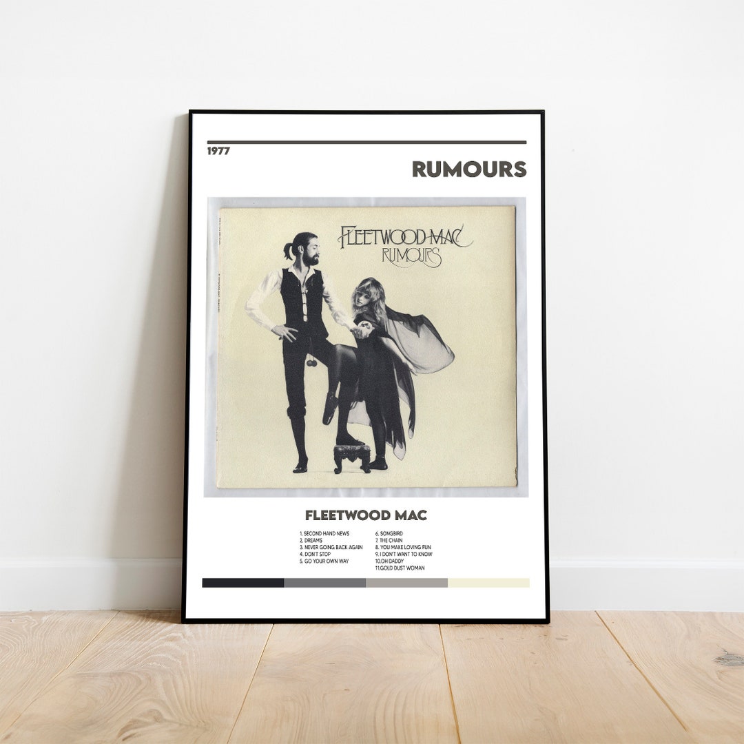 Fleetwood Mac Rumours Album Cover Print Poster Minimalist Album Cover ...
