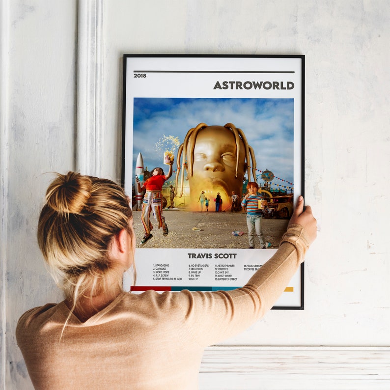 Travis Scott Astroworld Album Cover Print Poster Minimalist Album Cover Poster, Album Prints ...