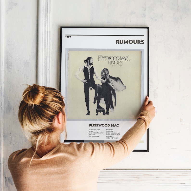 Fleetwood Mac Rumours Album Cover Print Poster Minimalist Album Cover ...
