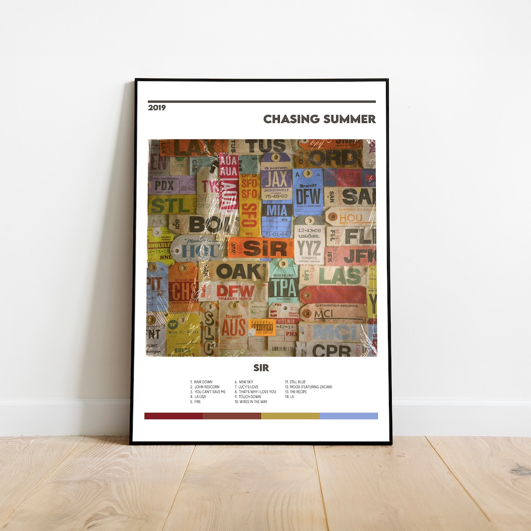 Sir Chasing Summer Album Cover Print Poster Minimalist Album Cover ...