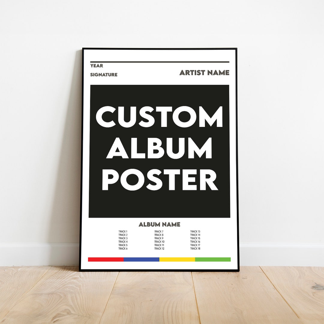 Custom Album Cover Art Print: Personalized Music Poster (digital ...