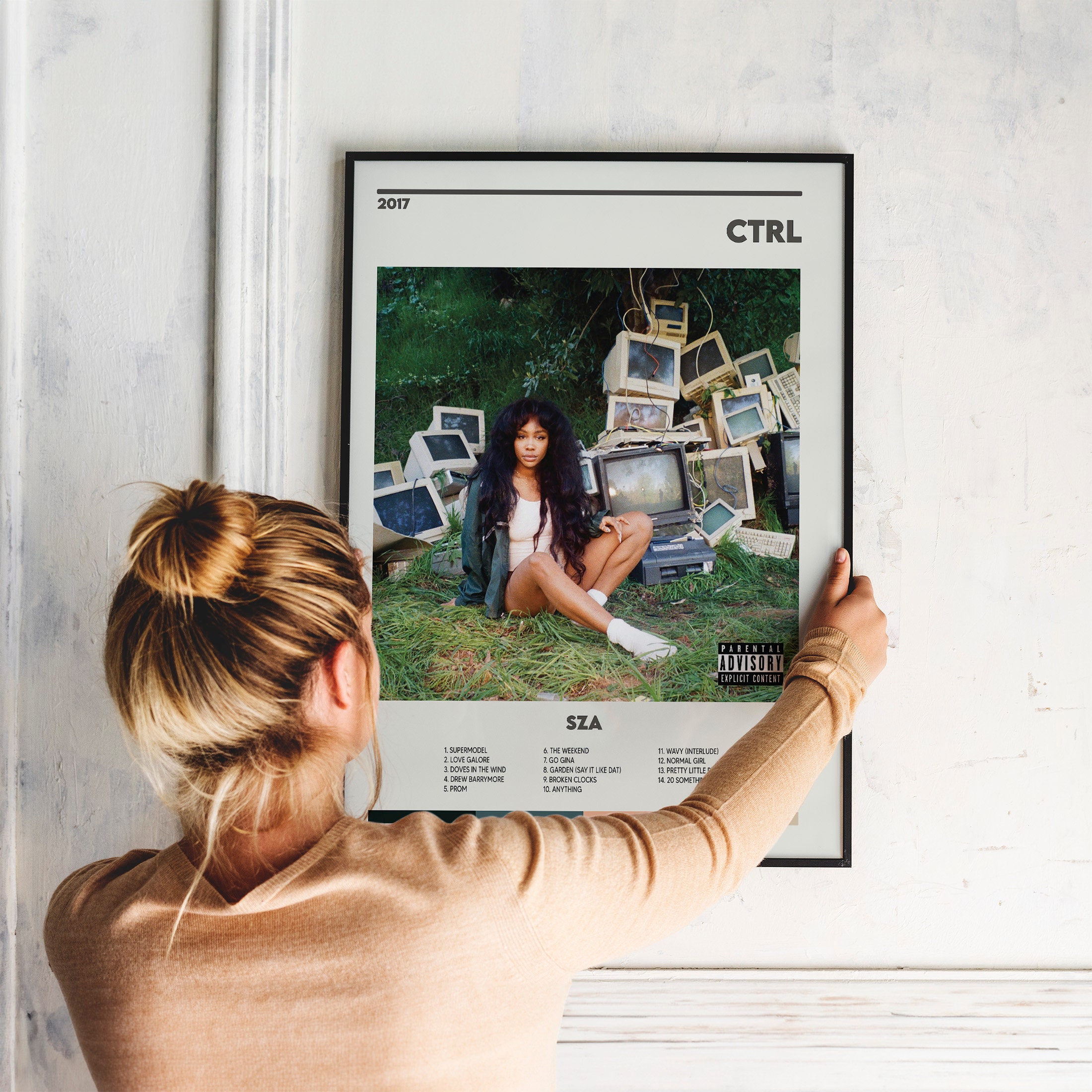 Sza Ctrl Cover Print Poster Minimalist Album Cover Poster sold by ...