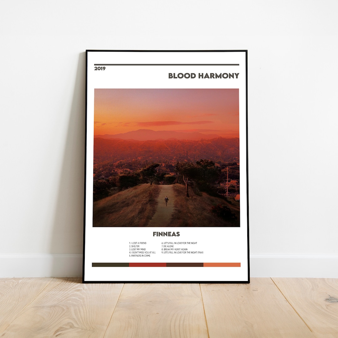Finneas Blood Harmony Album Cover Print Poster Minimalist Album Cover ...