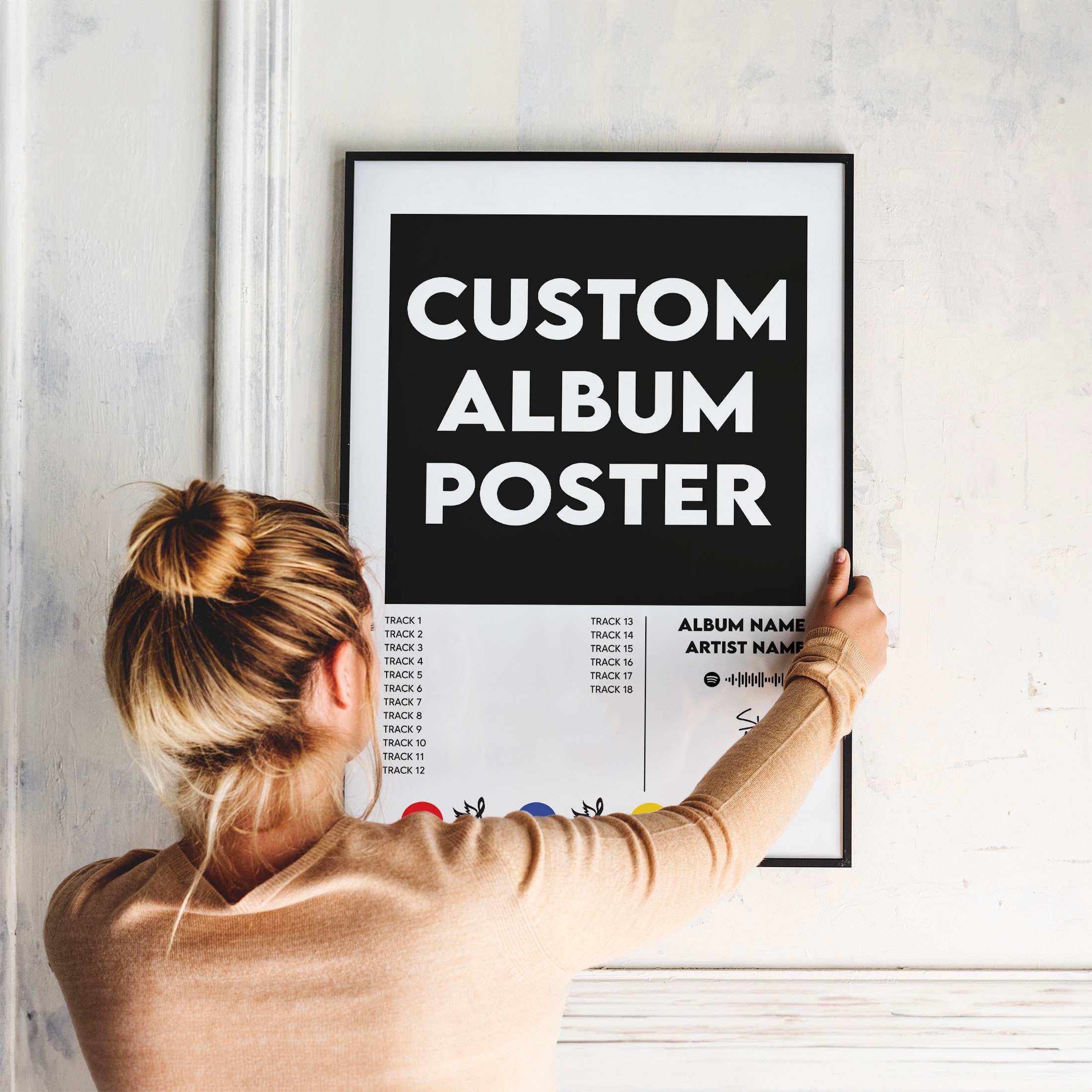 Minimalist Album Cover Poster , Custom Album Poster | Music Gift ...