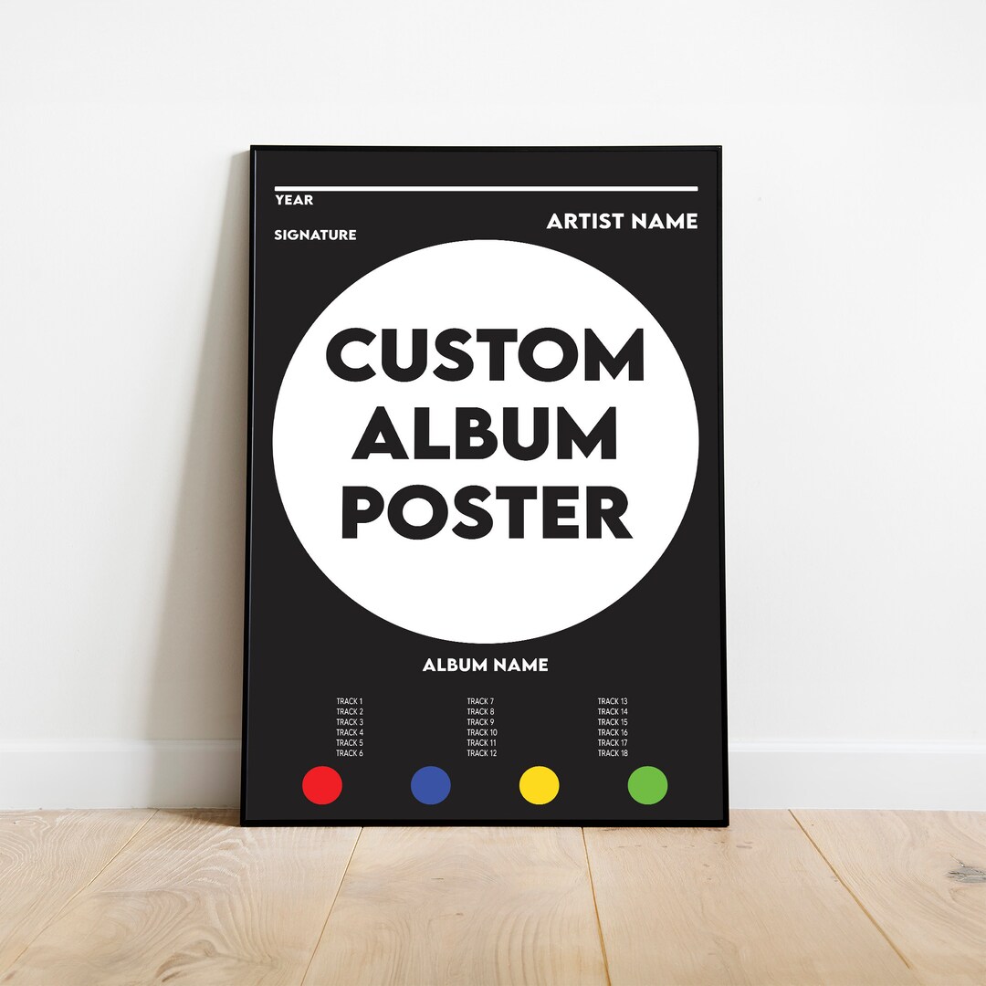 Personalized Album Cover Art Print: Custom Music Poster (digital ...