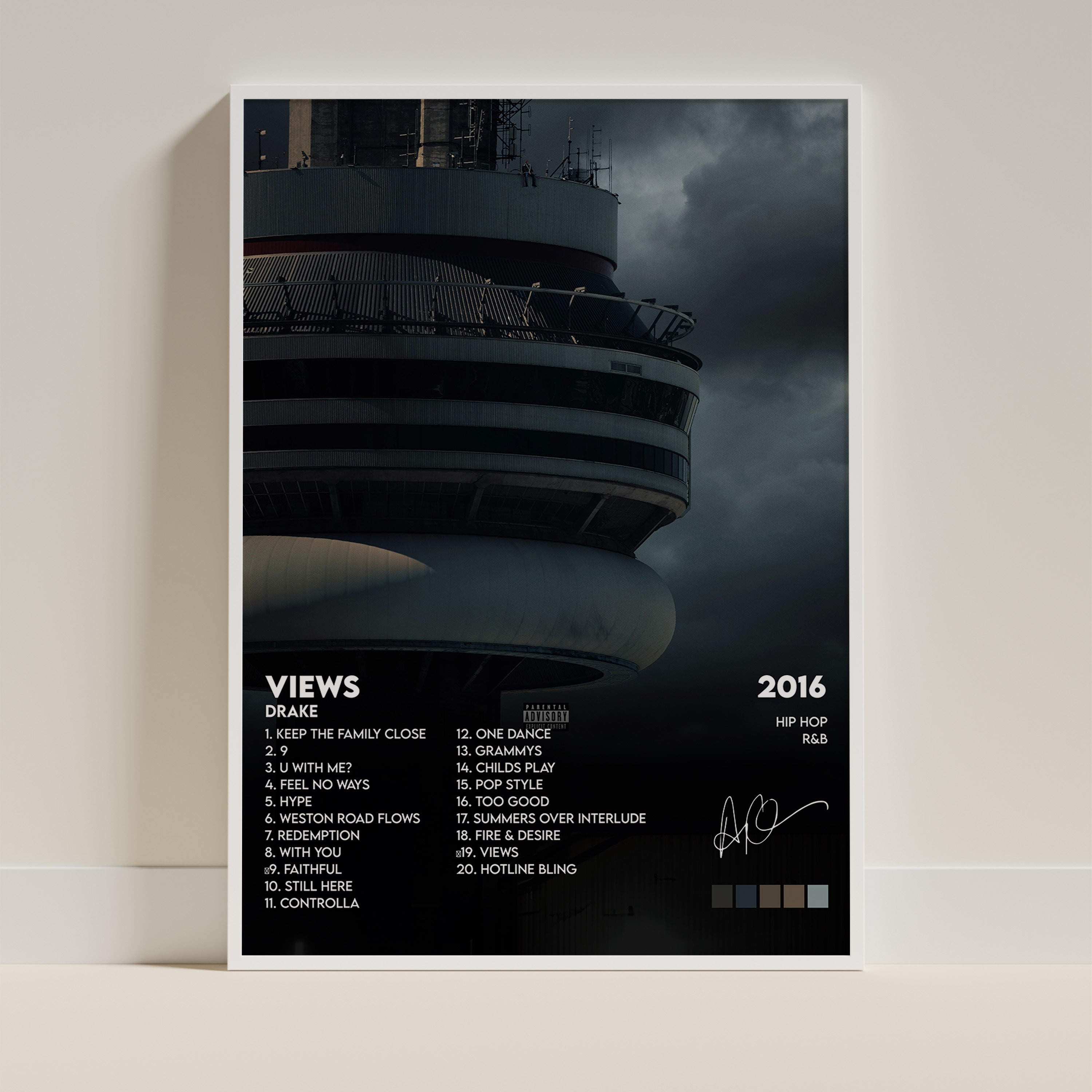 Drake Views Album Cover Print Poster sold by Square_Defender | SKU ...