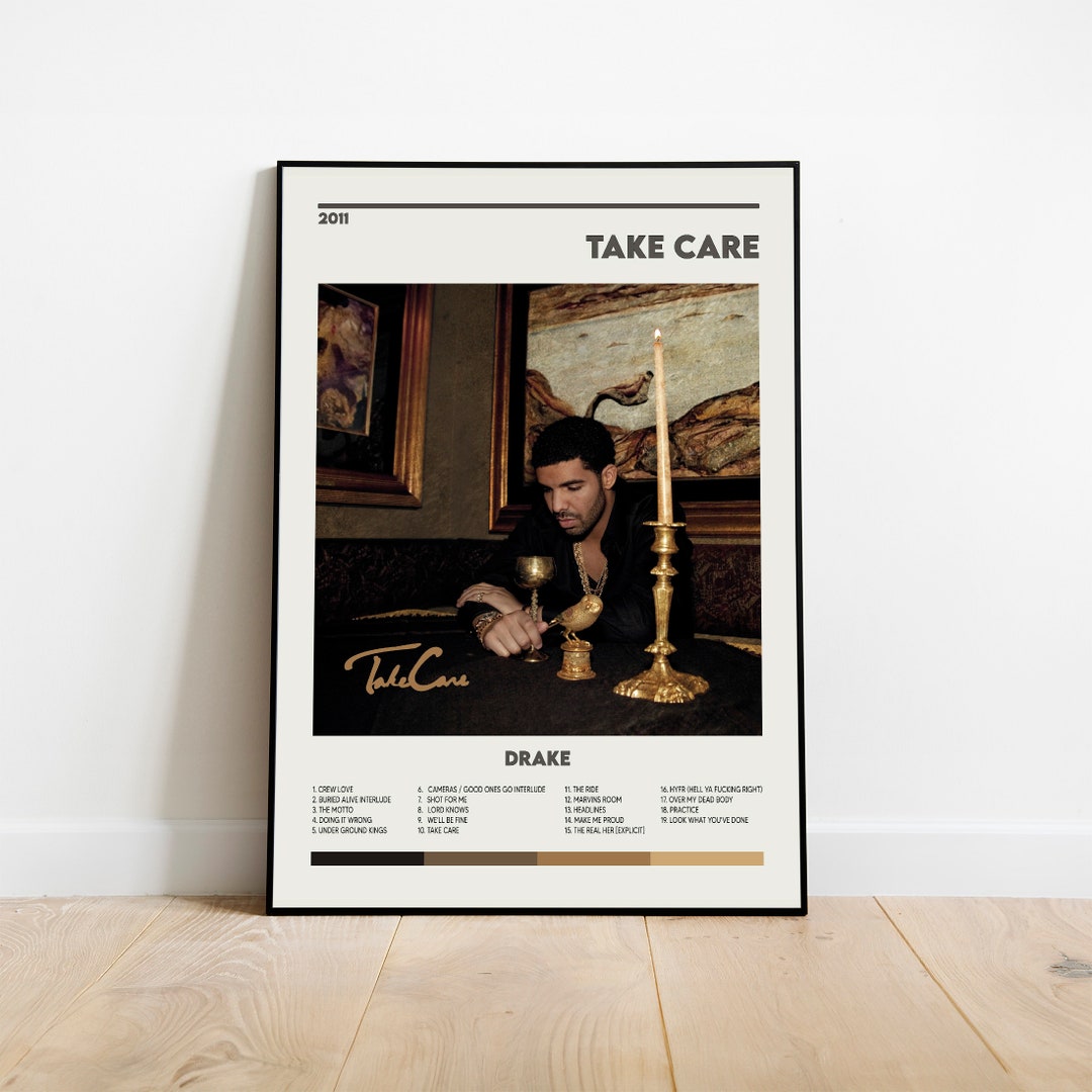 Drake Take Care Album Cover Print Poster Minimalist Album Cover Poster ...