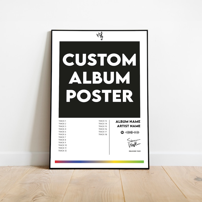 Album Cover Poster Canva Template - Customizable Digital Music Poster ...