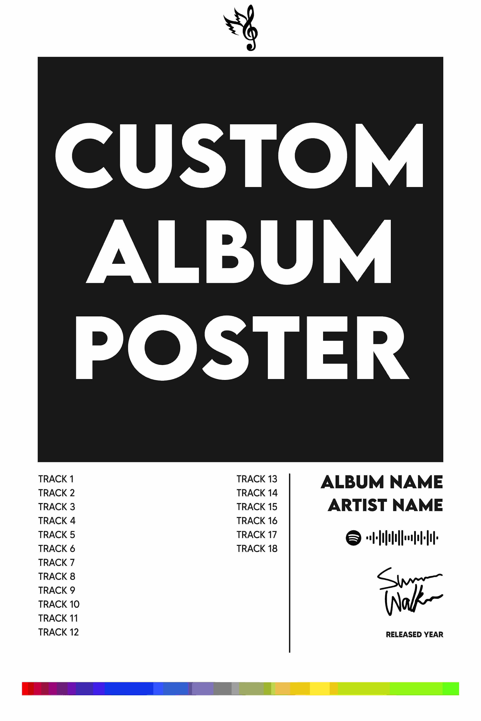 Album Cover Poster Canva Template - Customizable Digital Music Poster - Album Poster ...