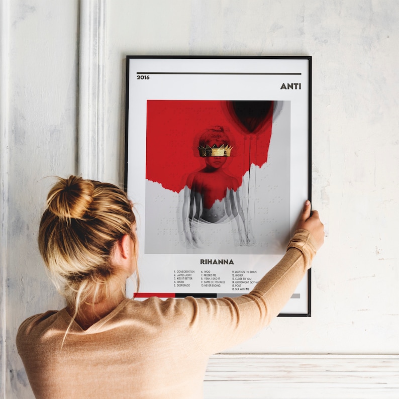 Rihanna Anti Album Cover Print Poster Minimalist Album Cover Poster ...