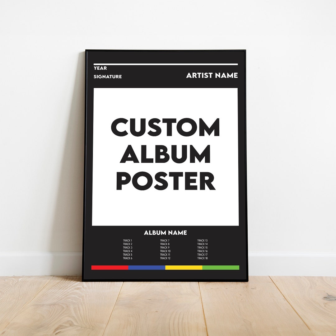 Custom Album Cover Art Print: Tracklist Poster (digital Download) - Etsy