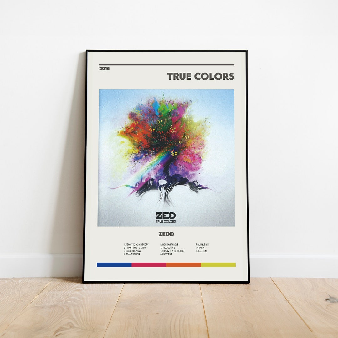 Zedd True Color Album Cover Print Poster Minimalist Album Cover Poster ...